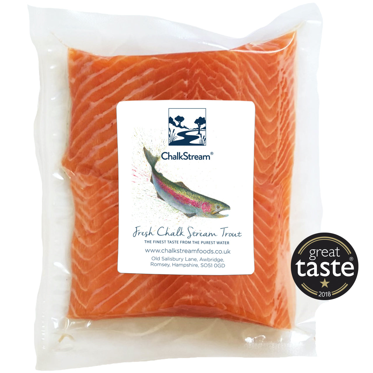 Fresh ChalkStream® Trout steaks twin pack 260g
