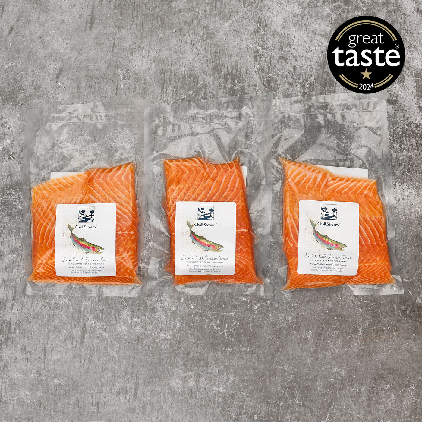 3 Twin Packs - fresh ChalkStream® Trout steaks twin pack 260g